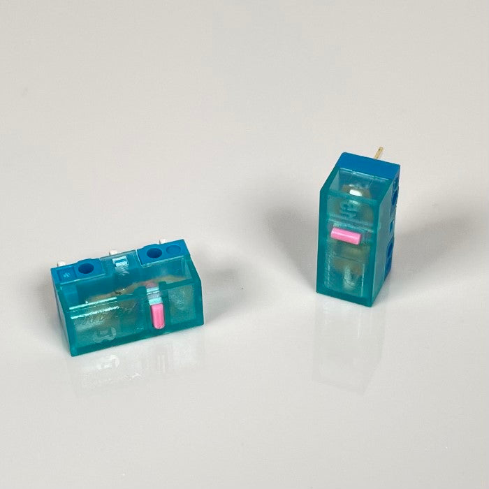 Huano Transparent Blue Shell Pink Dot (2 pcs) - Lethal Gaming Gear